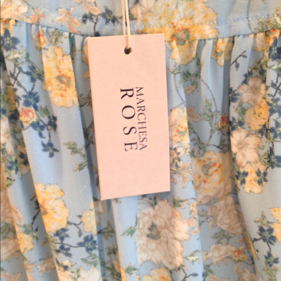 Marchesa | Dresses | Nwt Marchesa Rose Floral Midi Dress | Poshmark
